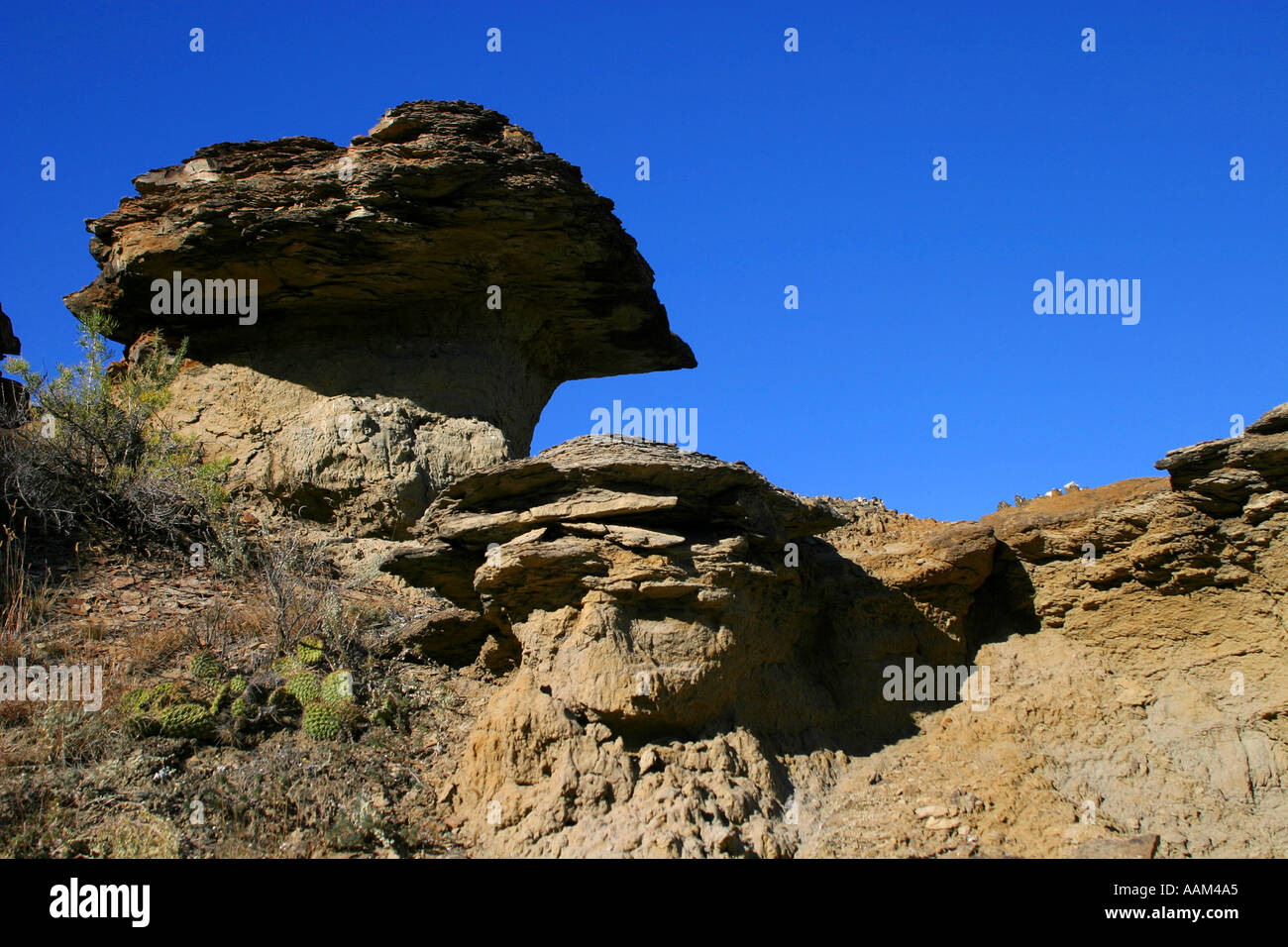 Horizontal Badlands of Alberta Canada North America Stock Photo - Alamy