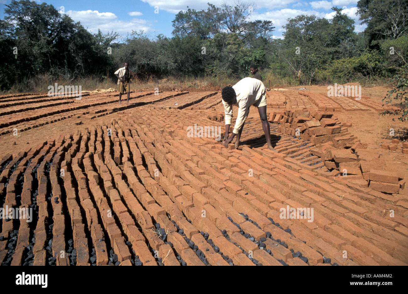 People at Work, Tools – Laying Brick to Dry - Africa Handmade Brick ...