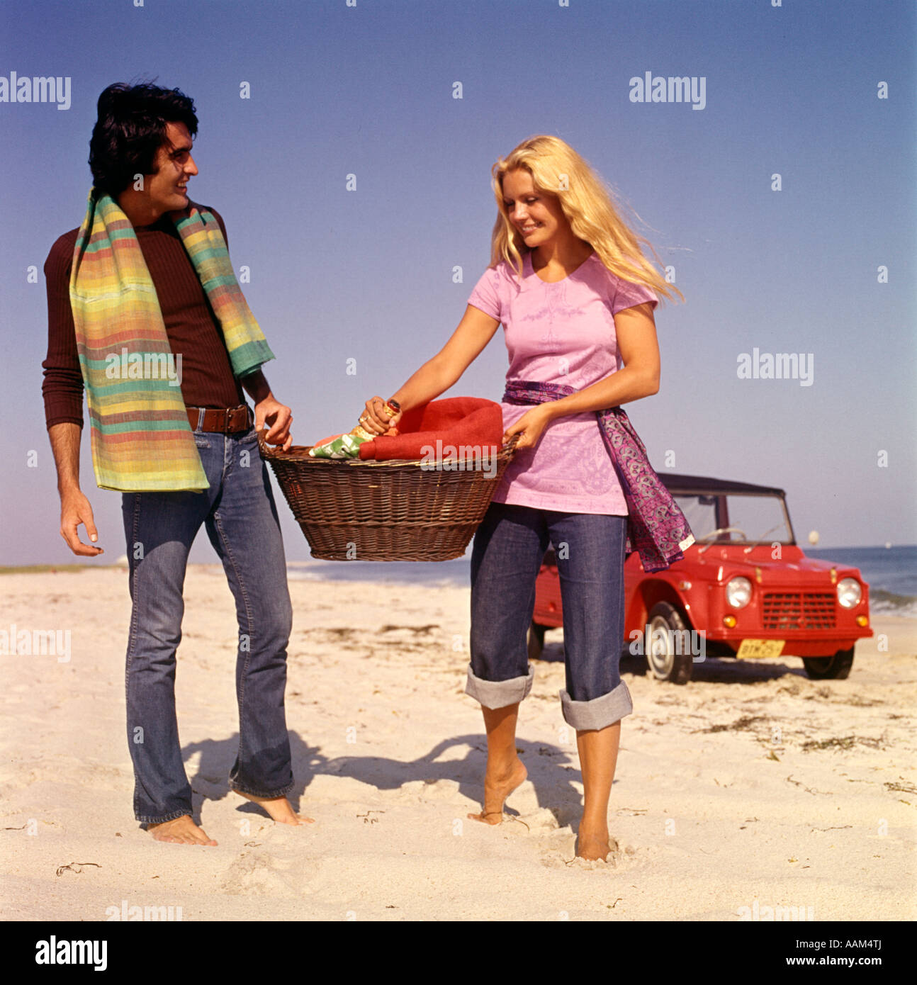 Woman beach 1970s hi-res stock photography and images - Alamy