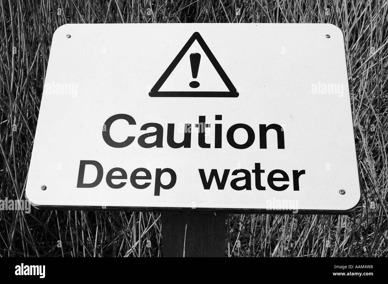 caution deep water Sign, Seaview, Isle of Wight, England, UK, GB Stock ...