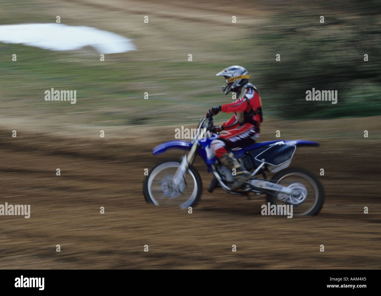 Motocross Rider on a scrambler bike in the Uk Stock Photo - Alamy