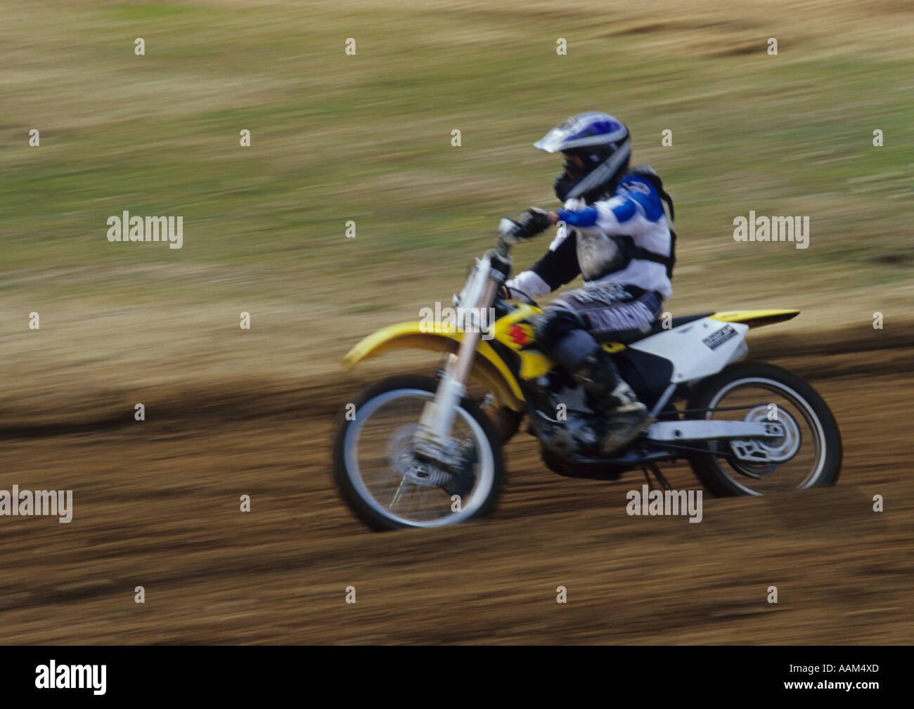 Motocross Rider on a scrambler bike in the Uk Stock Photo - Alamy
