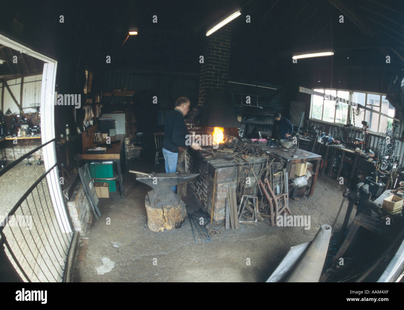 Blacksmith At Work in the Uk Stock Photo - Alamy