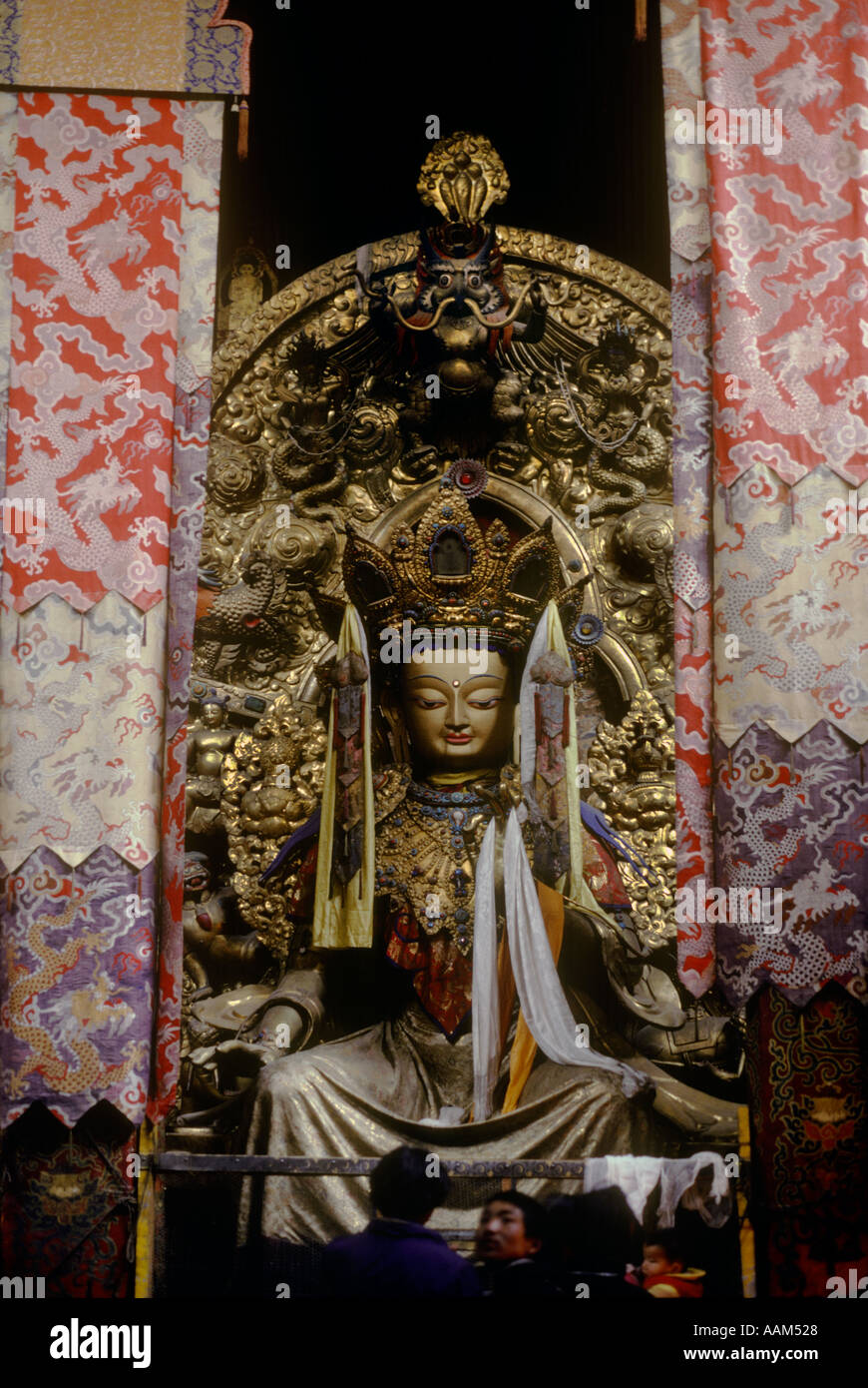 Statue of Avalokitesvara Chenrezig jewel encrusted 3 stories high ...