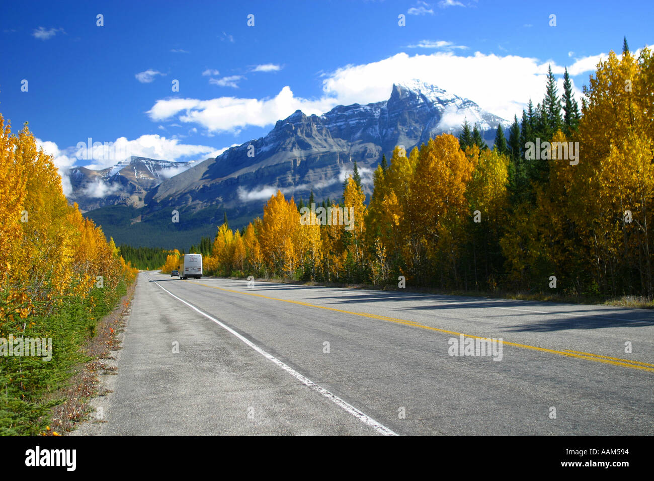 Horizontal Fall colors in Banff National Park Alberta Canada North ...