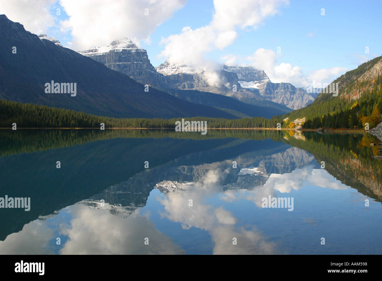 Horizontal Fall colors in Banff National Park Alberta Canada North ...