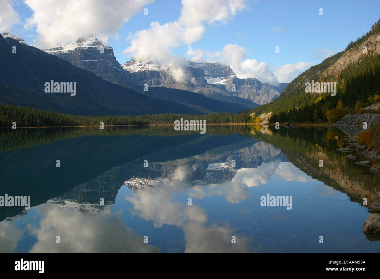Horizontal Fall colors in Banff National Park Alberta Canada North ...
