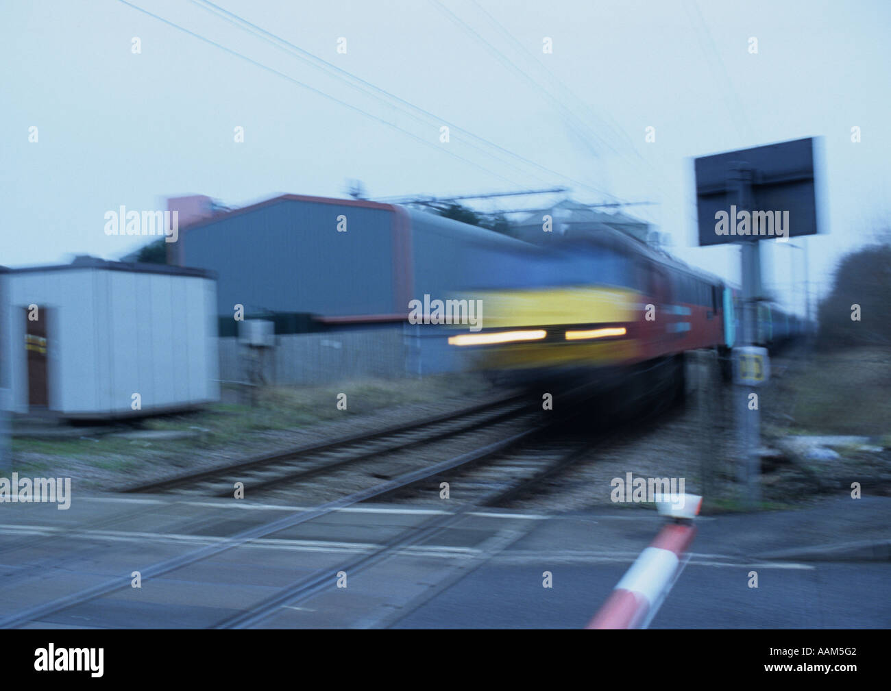 Danger fast moving trains hi-res stock photography and images - Alamy