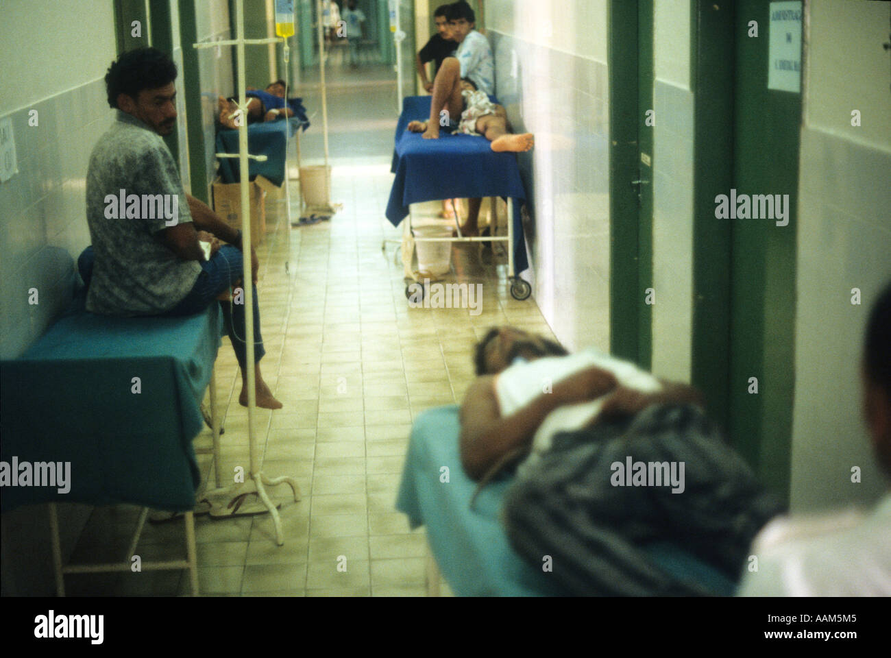 Brazil, Latin America. Public hospital - Patients being in attendance ...