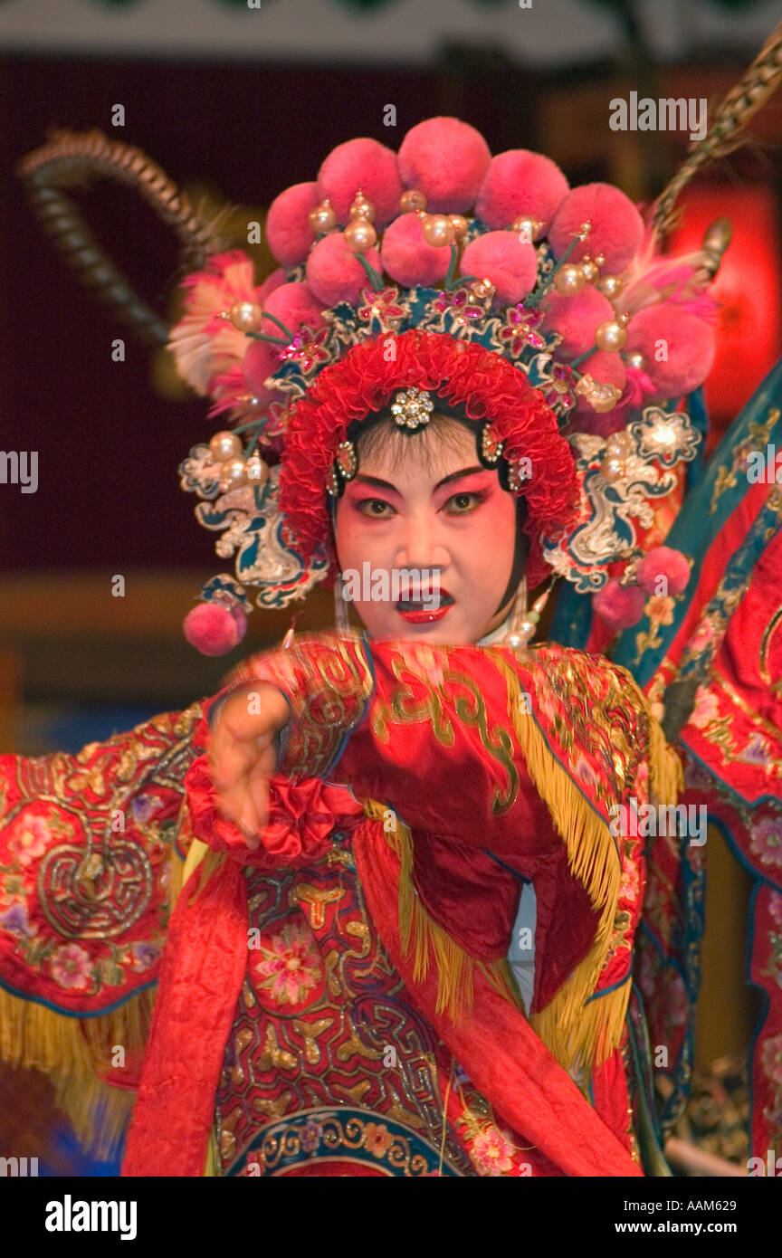 Female star sings at the Chinese Opera Chengdu China in Sichuan ...