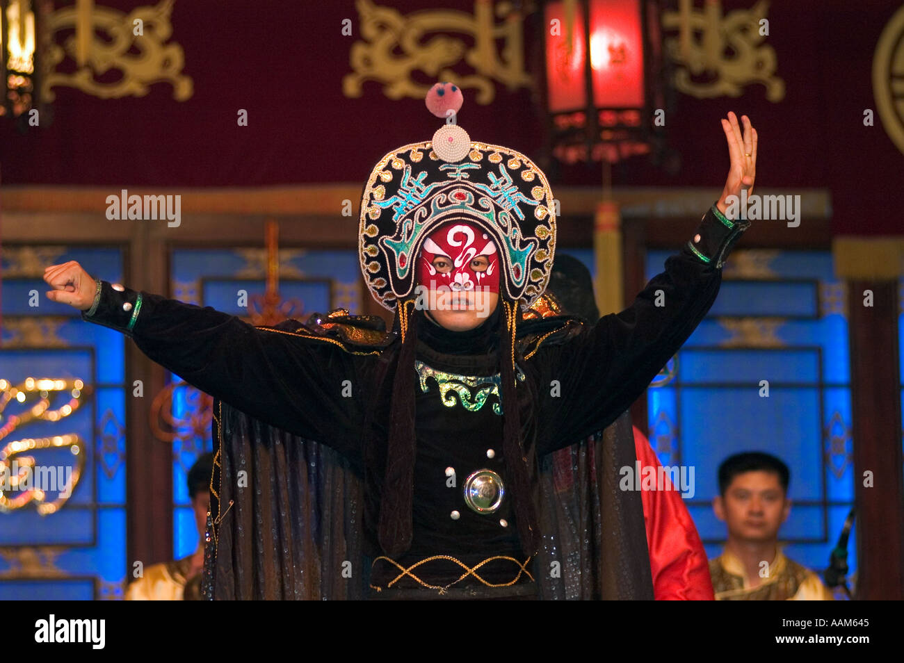 Chinese mask changing performer Chengdu China in Sichuan Province Stock ...