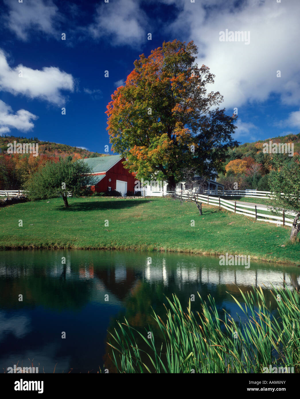 AUTUMN FARM SCENE - EATON CENTER NH Stock Photo - Alamy