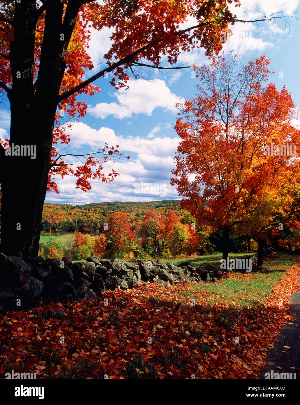AUTUMN LANDSCAPE ASHLAND NEW HAMPSHIRE Stock Photo - Alamy