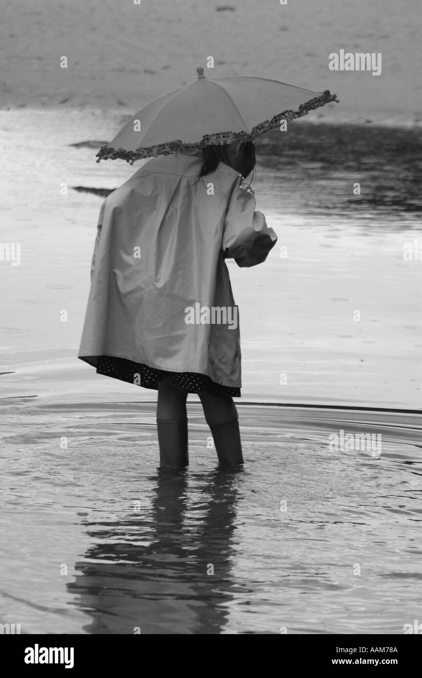 Child puddle Black and White Stock Photos & Images - Alamy