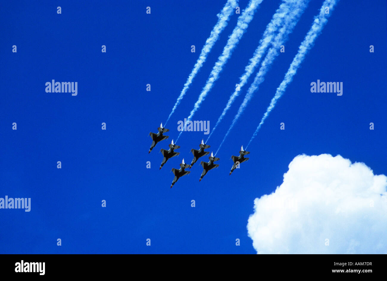 USAF THUNDERBIRDS FLYING IN FORMATION US AIR FORCE ACADEMY COLORADO ...