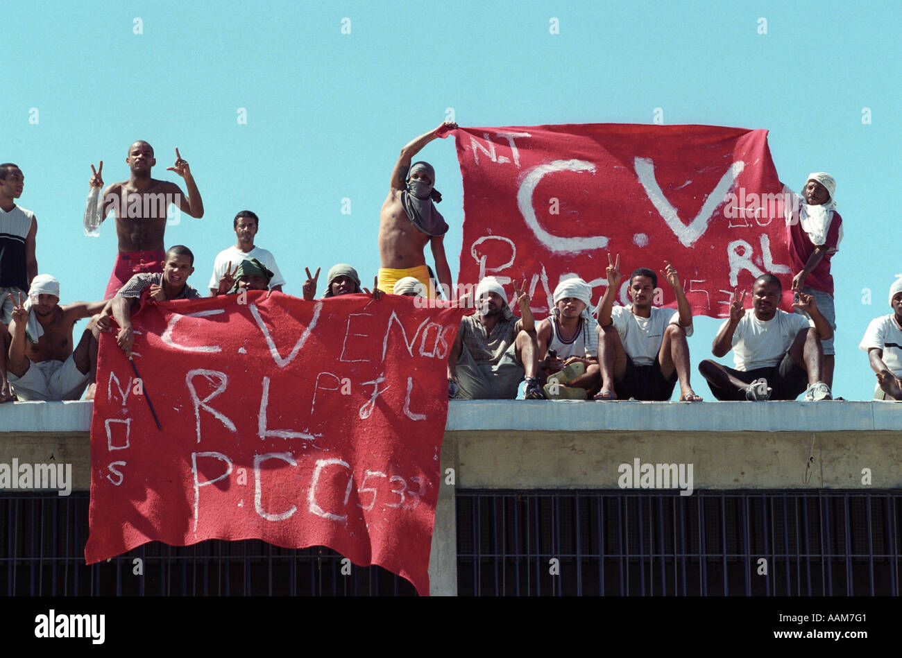 Rebellion in reformatory prison, Rio de Janeiro, Brazil Stock Photo - Alamy