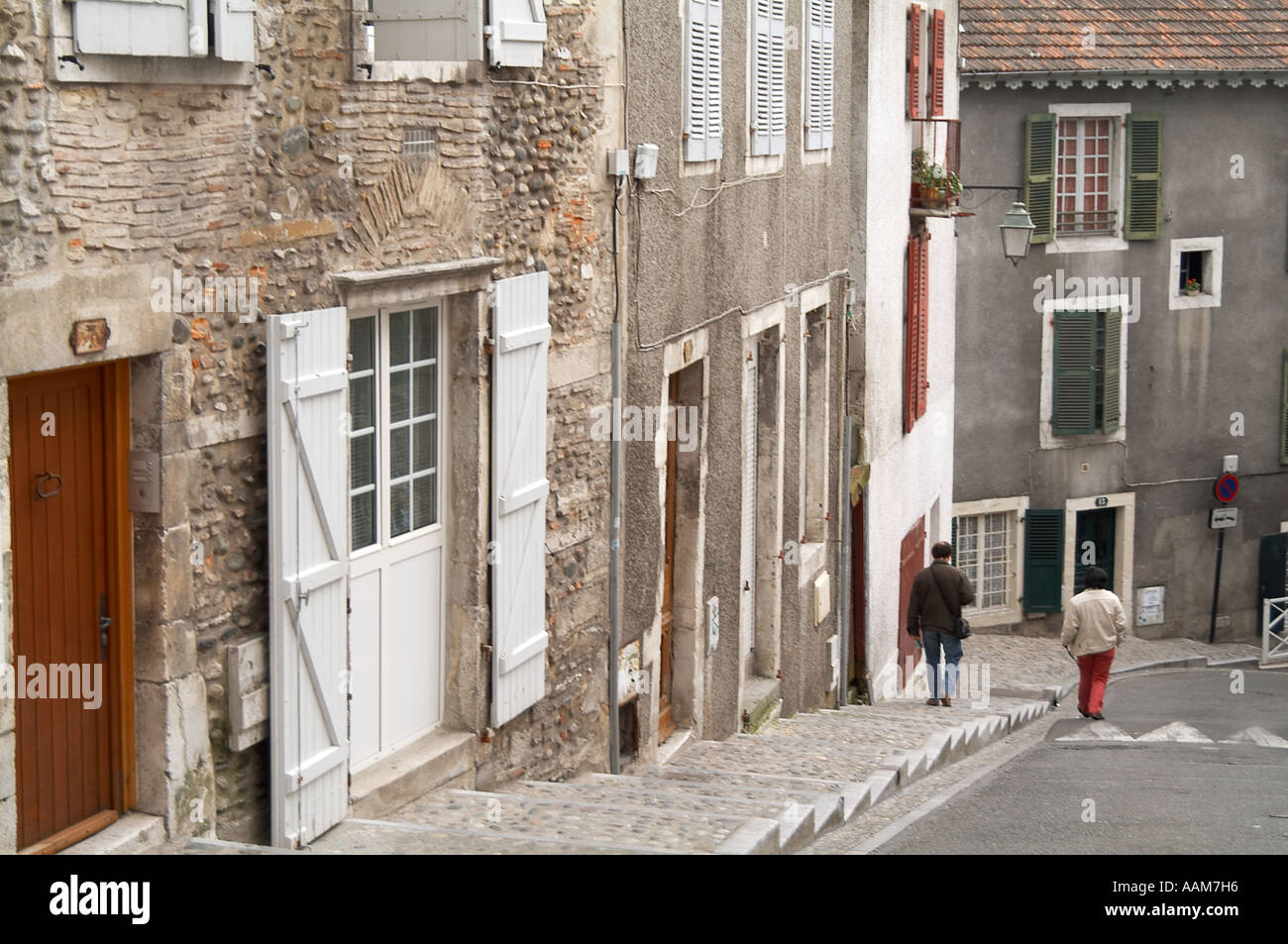 traditional, frence, street, house, housing, houses, small, terrace ...