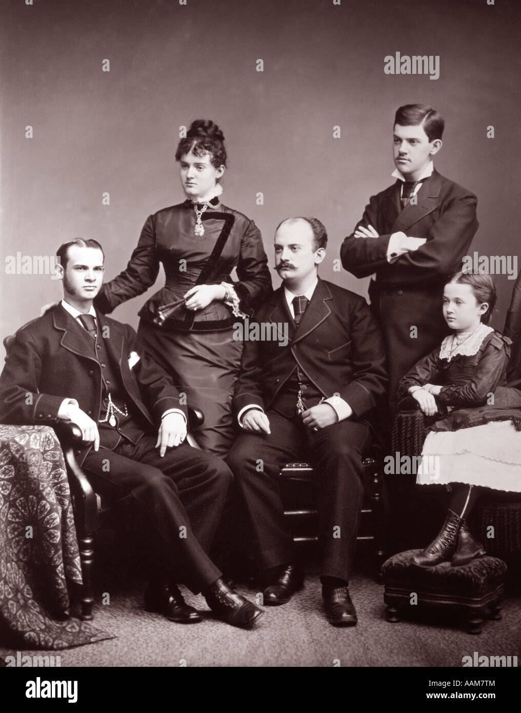 1870s NOSTALGIC FAMILY PORTRAIT Stock Photo - Alamy