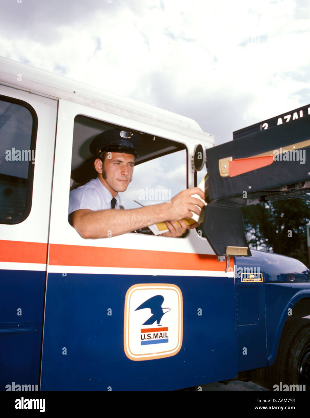 1970s postman sitting in mail hi-res stock photography and images - Alamy