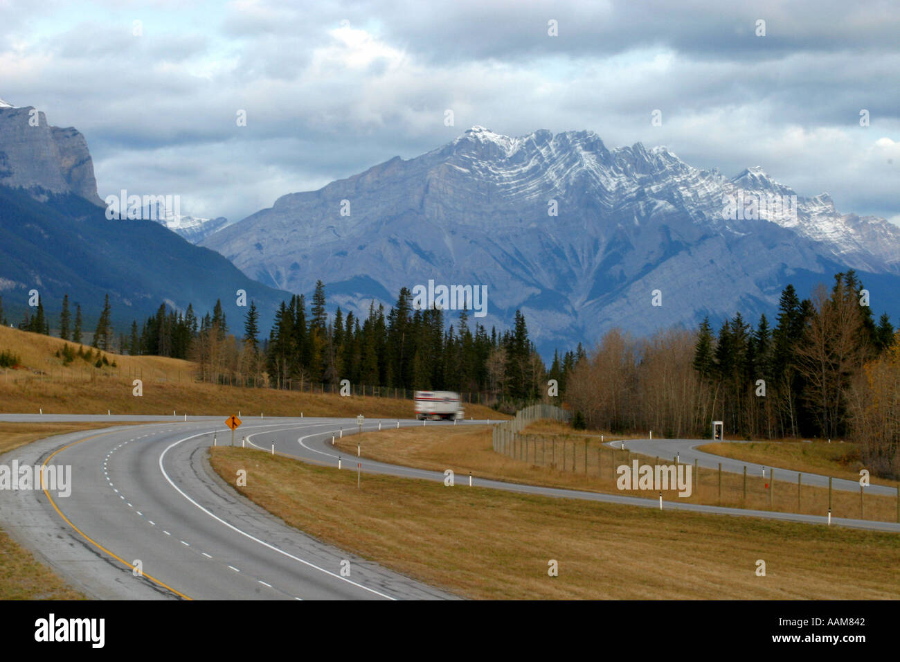 Horizontal Trans Canada Highway Banff National Park Alberta Canada ...