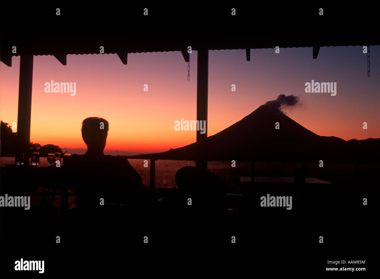 ARENAL VOLCANO AT SUNSET COSTA RICA Stock Photo - Alamy