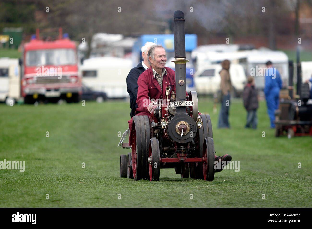 A one third scale Garret traction engine steam up at Wollaton Hall ...