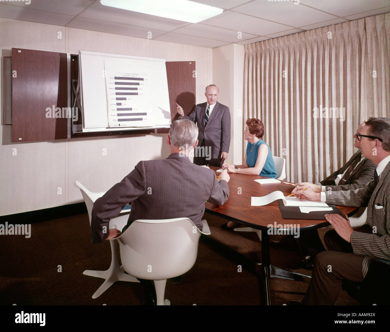 1960s conference meeting room men High Resolution Stock Photography and ...