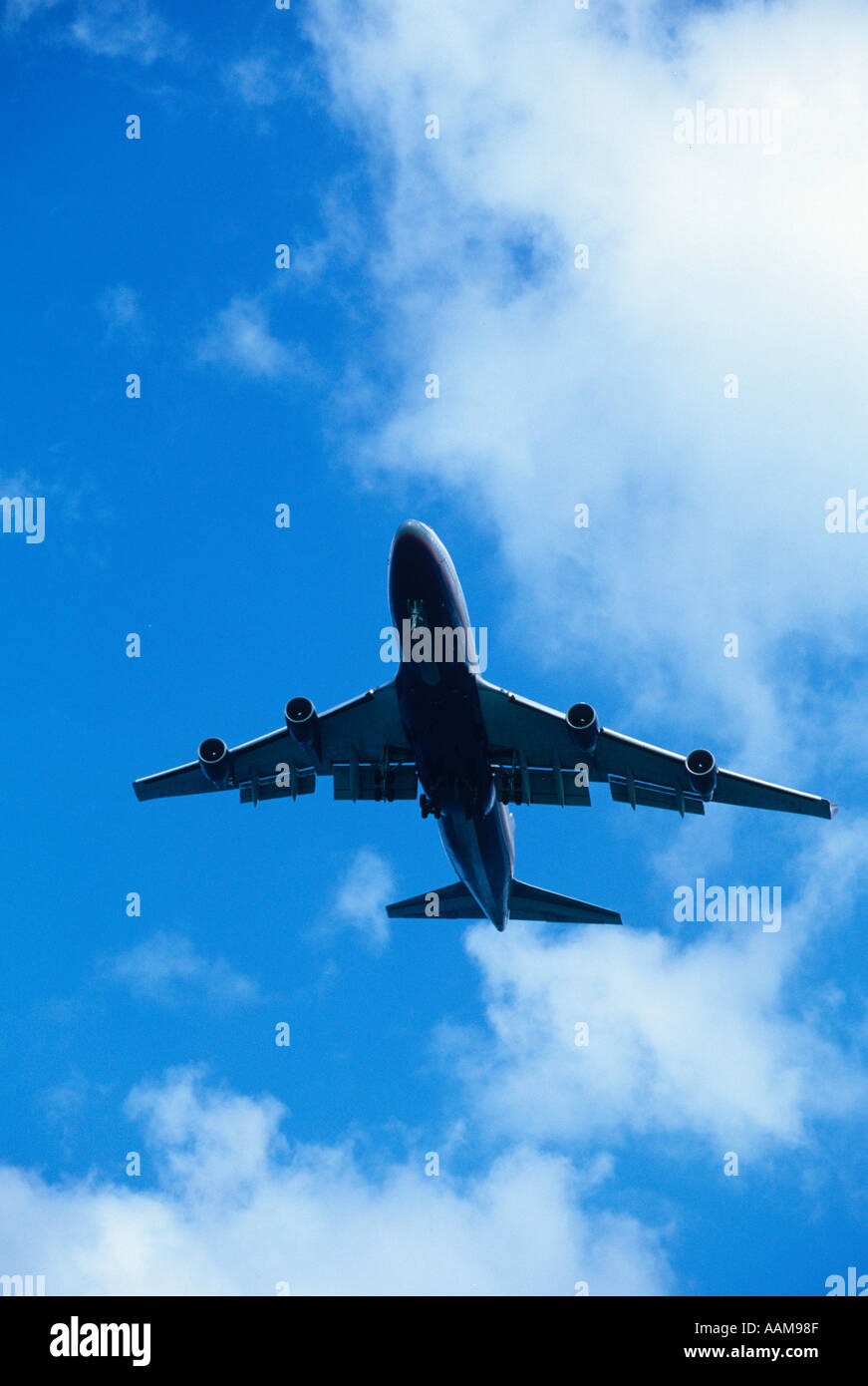 a passenger airliner flying overhead Stock Photo - Alamy