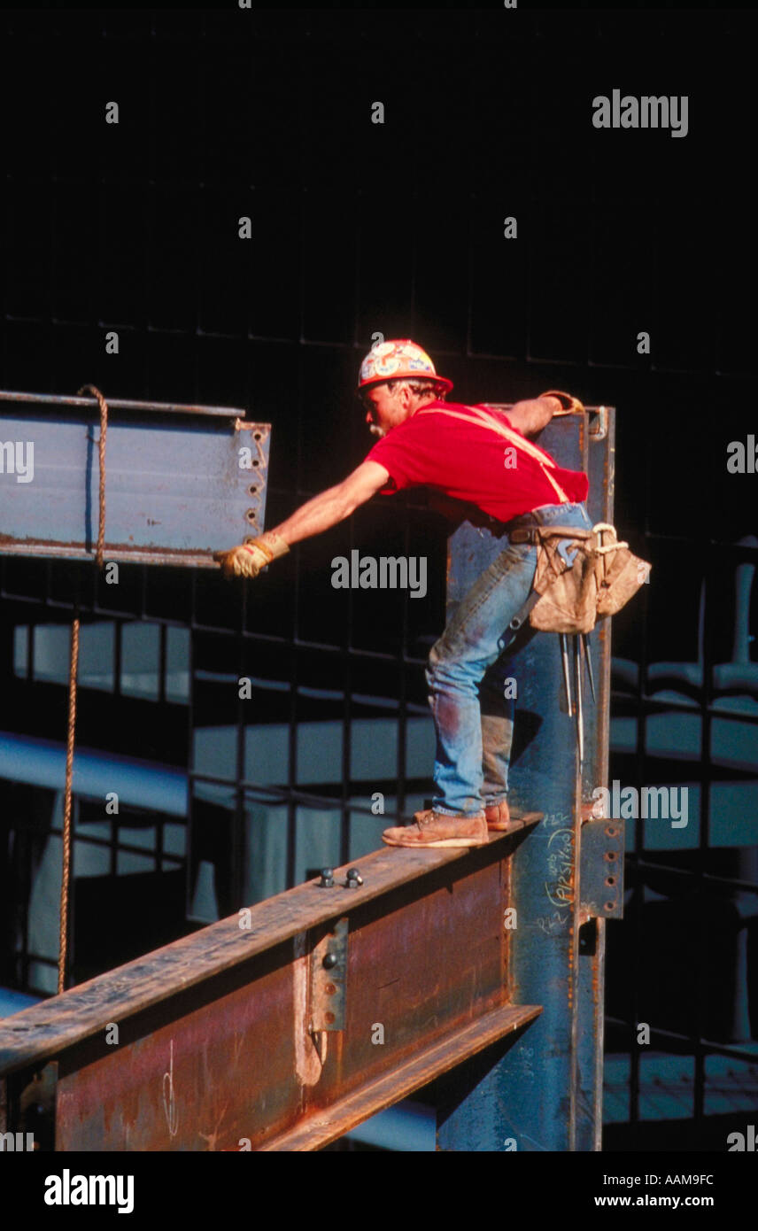 Iron Worker Construction New York City Stock Photo - Alamy