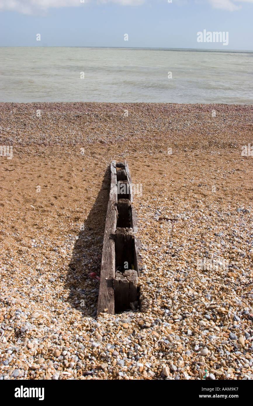 Battered groynes hi-res stock photography and images - Alamy