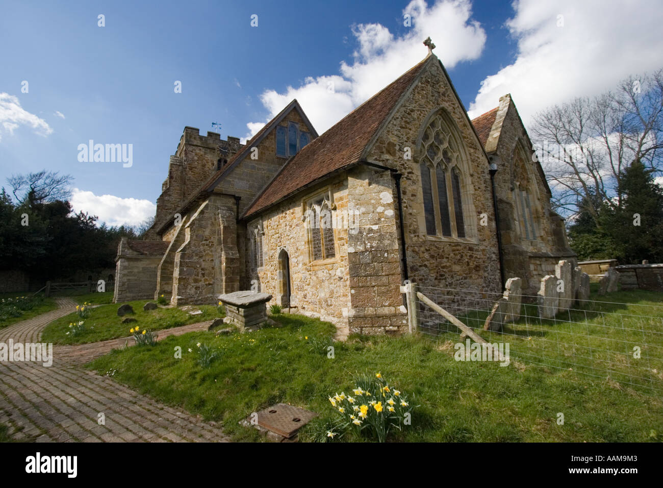 Brightling church and churchyard Stock Photo - Alamy