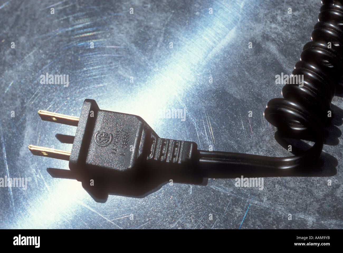 Coiled electrical cord for applaince on counter top Stock Photo - Alamy