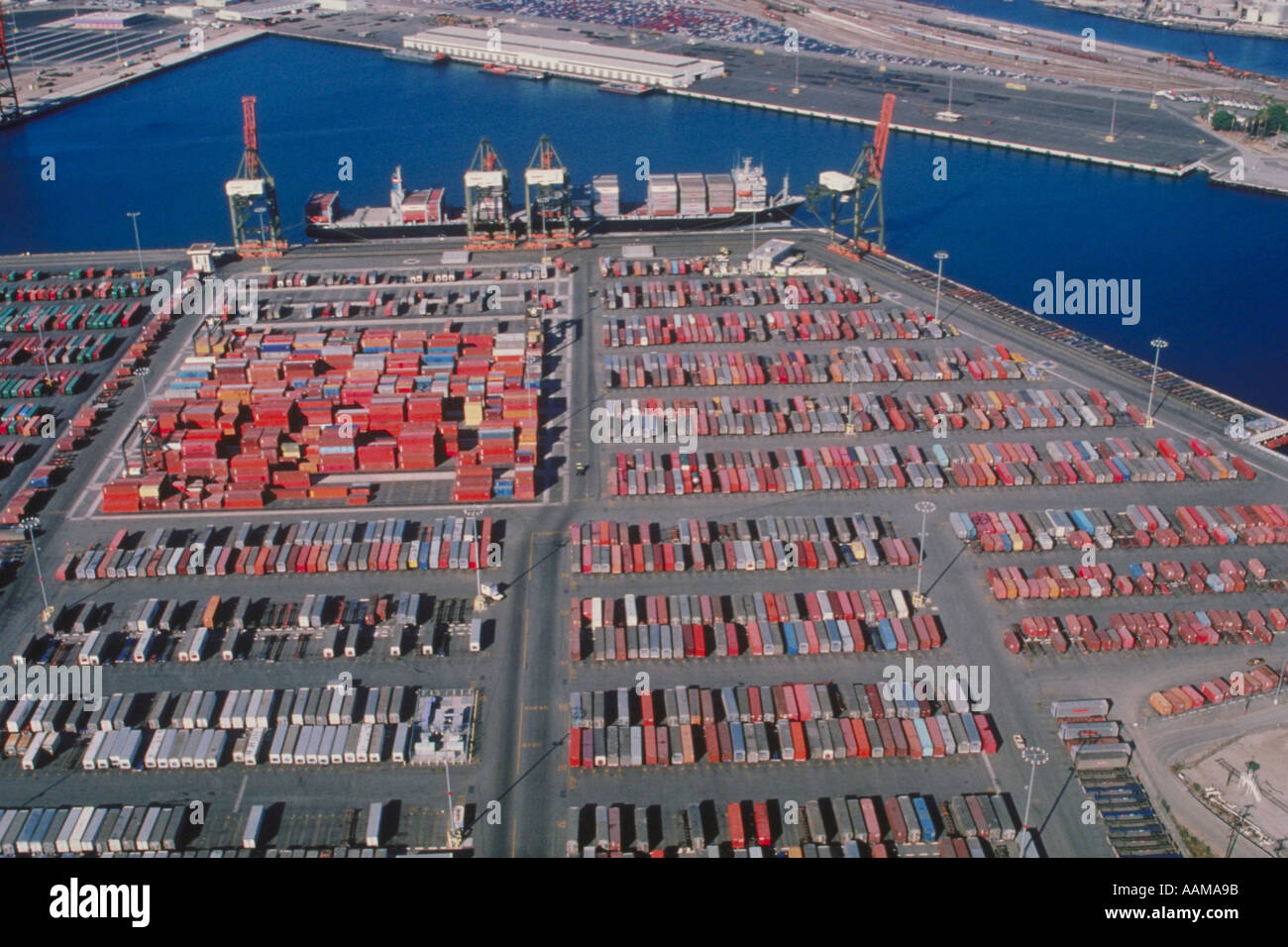 Container Terminal Long Beach Harbor California Stock Photo - Alamy