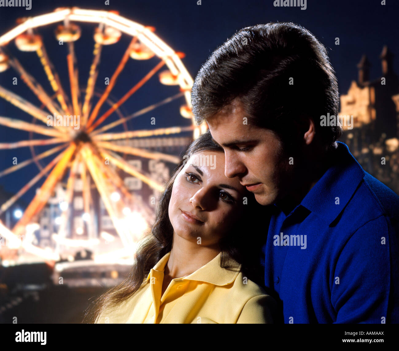 Romantic Ferris Wheels At Night