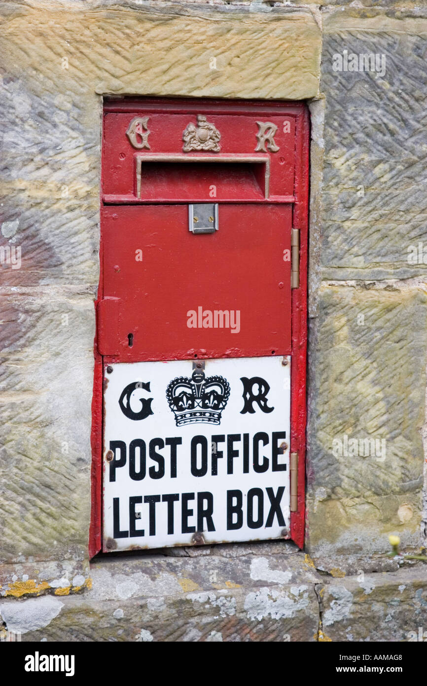 Georgian post office letter box Stock Photo - Alamy