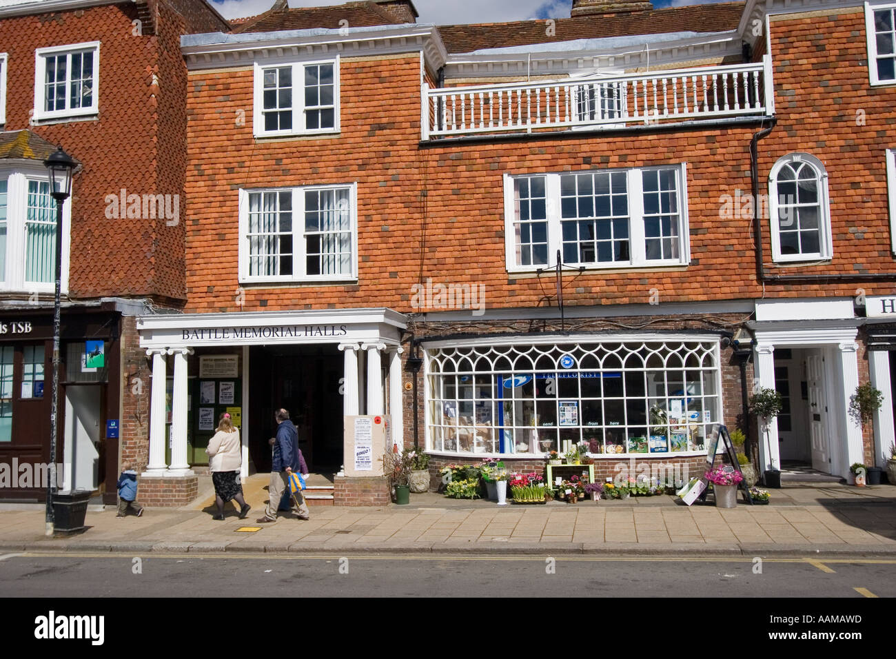 High street shops in Battle East Sussex Stock Photo - Alamy