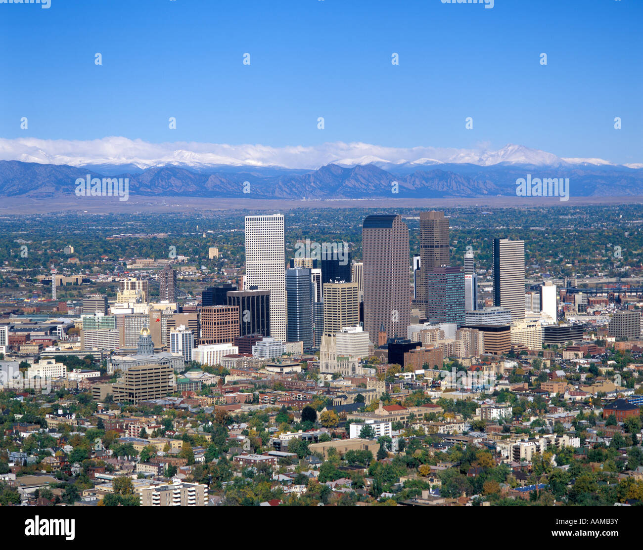 DENVER CO DOWNTOWN AERIAL Stock Photo - Alamy