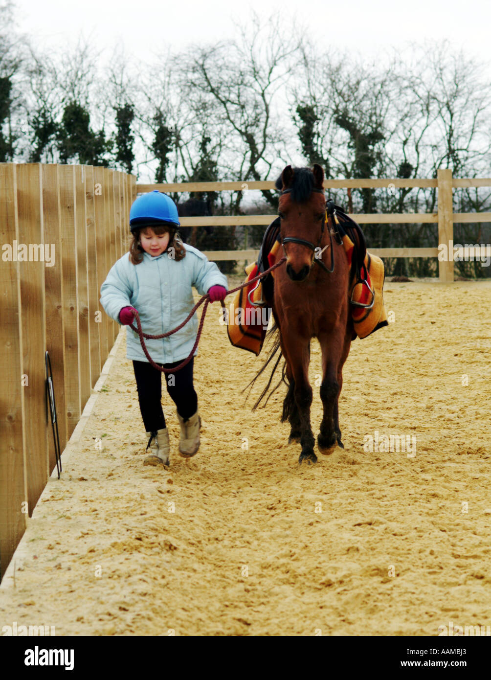 Pony riding lesson hi-res stock photography and images - Alamy