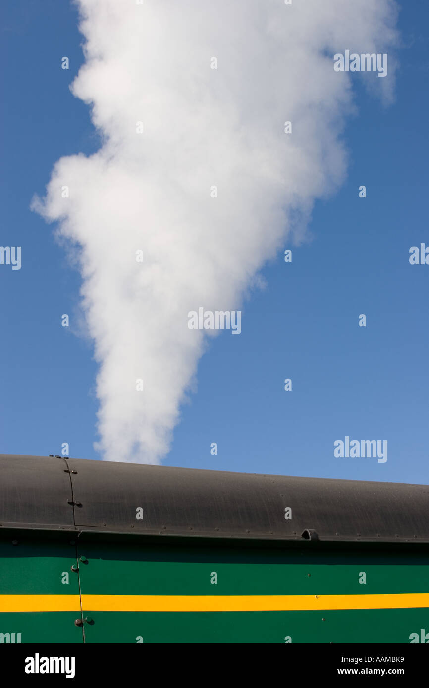 Steam venting through locomotive whistle Stock Photo - Alamy