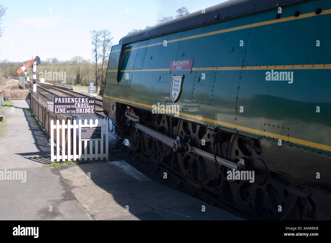 Steam locomotive on preserved railway Stock Photo - Alamy