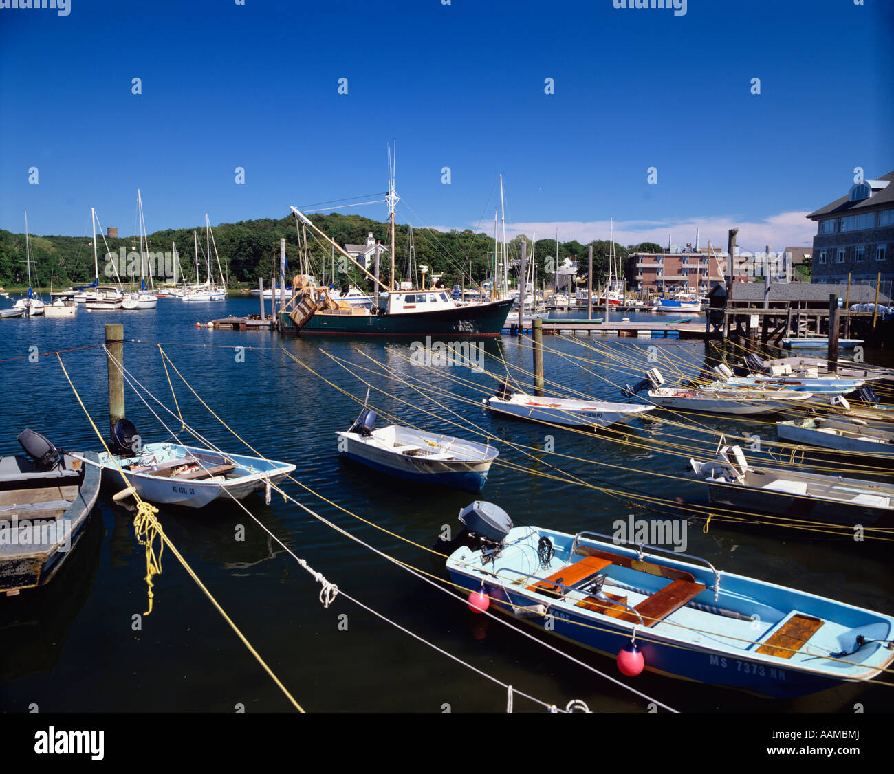 WOODS HOLE CAPE COD MA EEL POND YACHT BASIN Stock Photo - Alamy