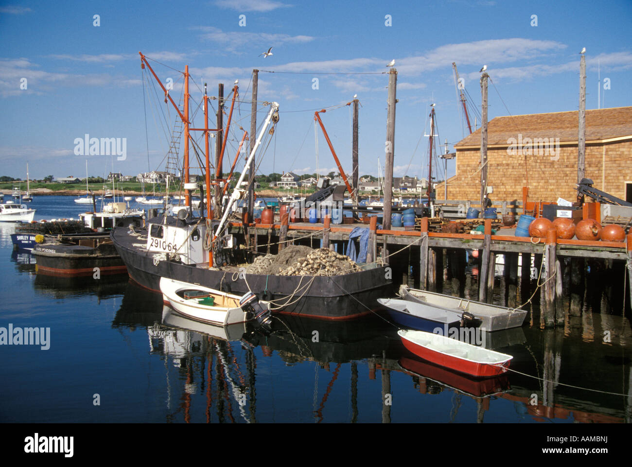 SAKONNET RI DOCKS IN FISHING PORT Stock Photo - Alamy