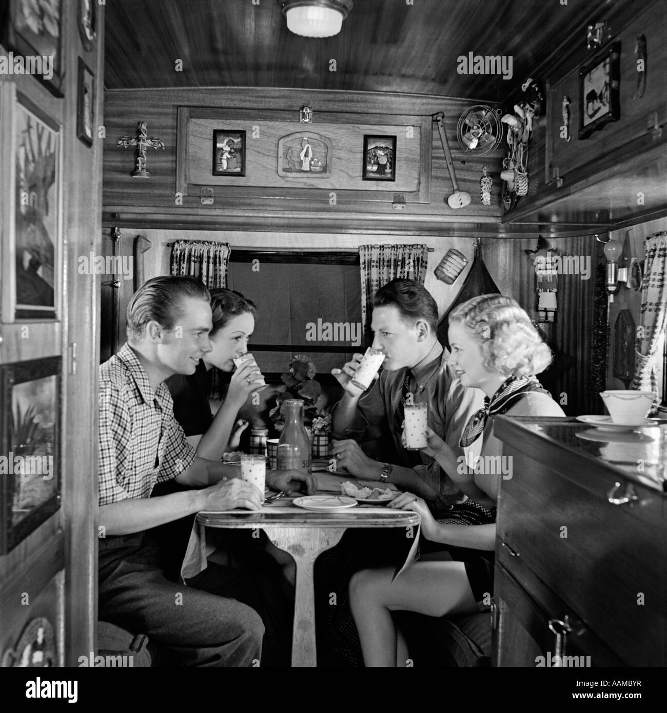 Vintage trailer interior hi-res stock photography and images - Alamy