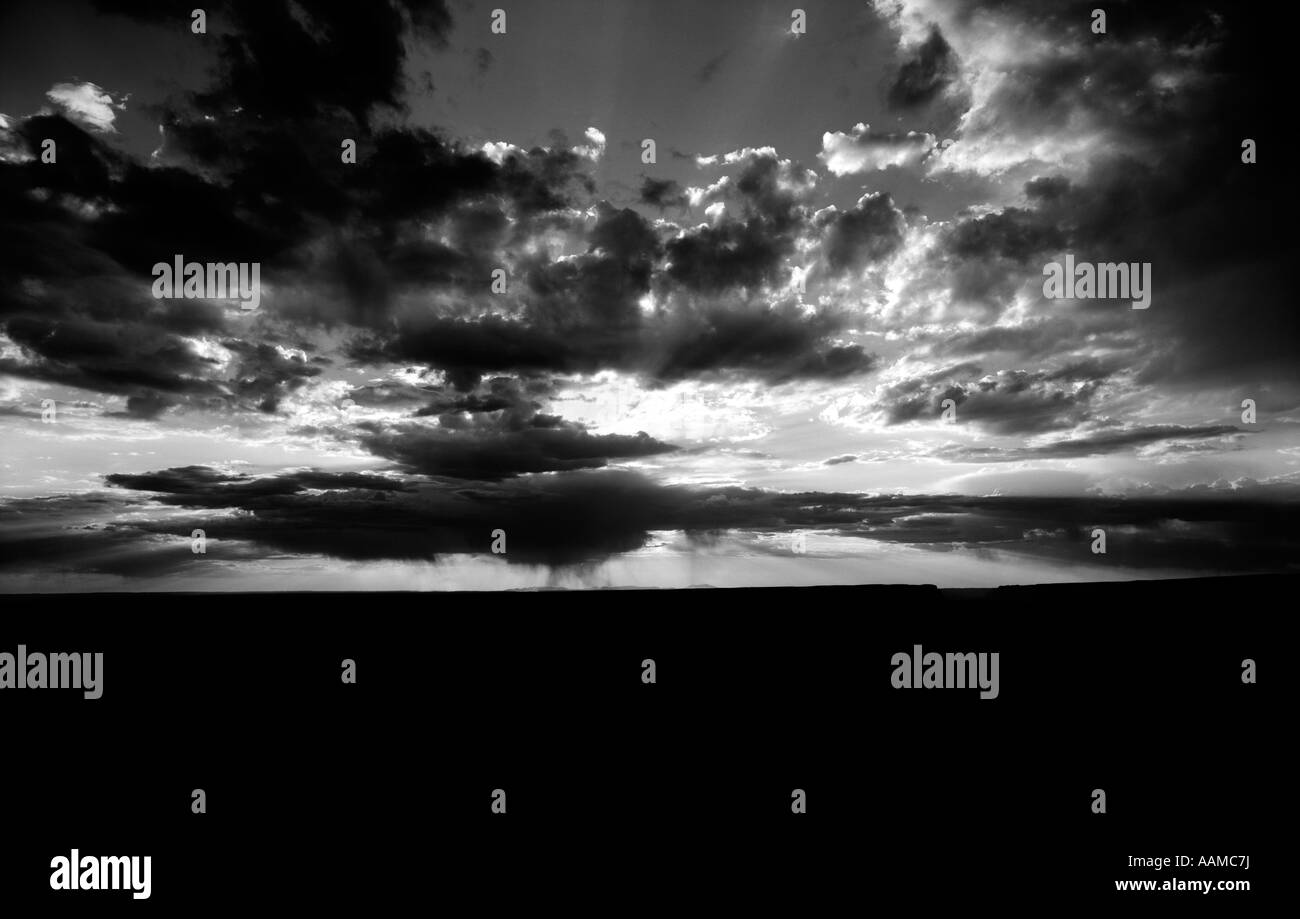 Sunrise sun rays clouds Black and White Stock Photos & Images - Alamy