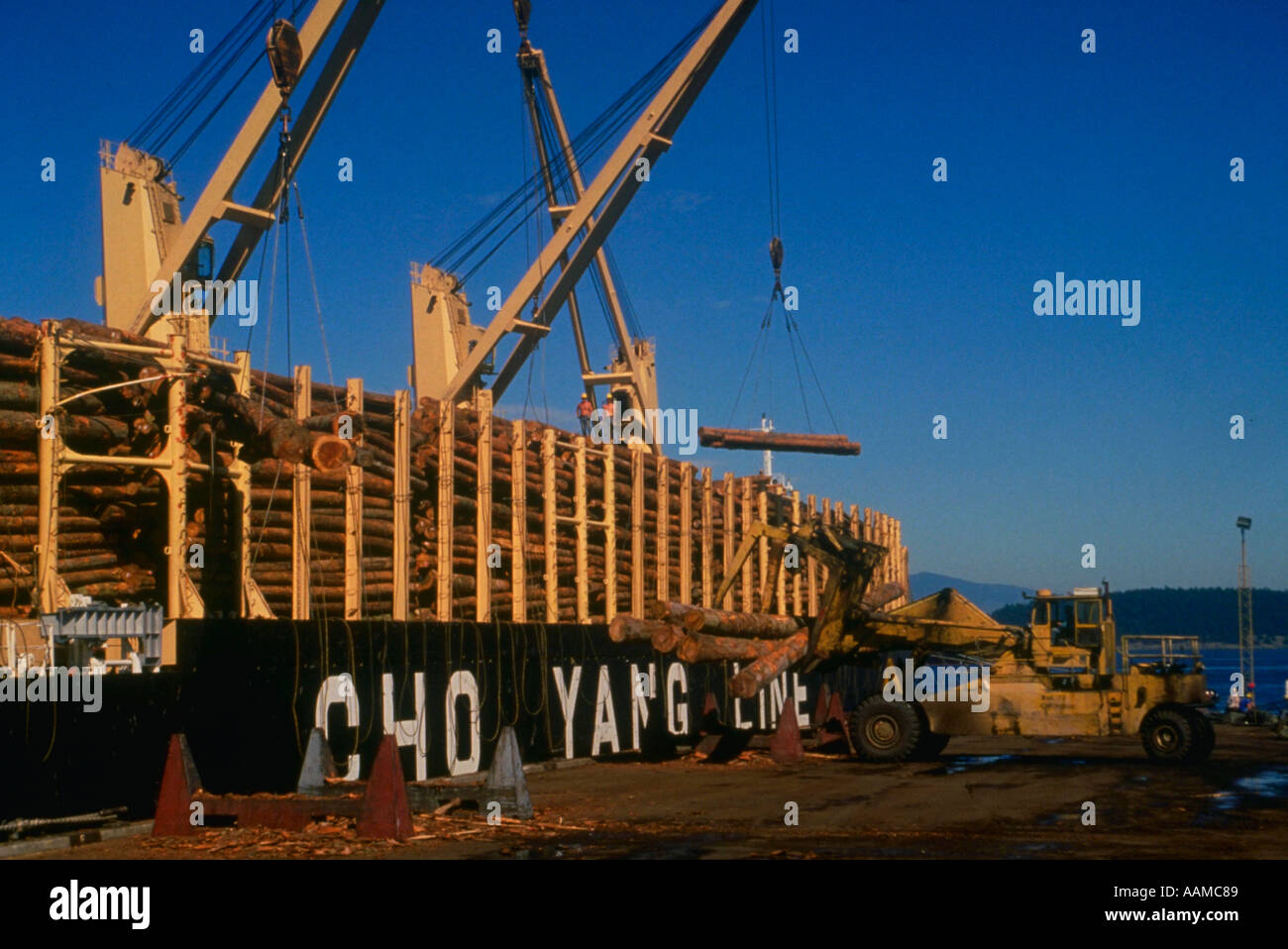 Loading Log Ship High Resolution Stock Photography and Images - Alamy