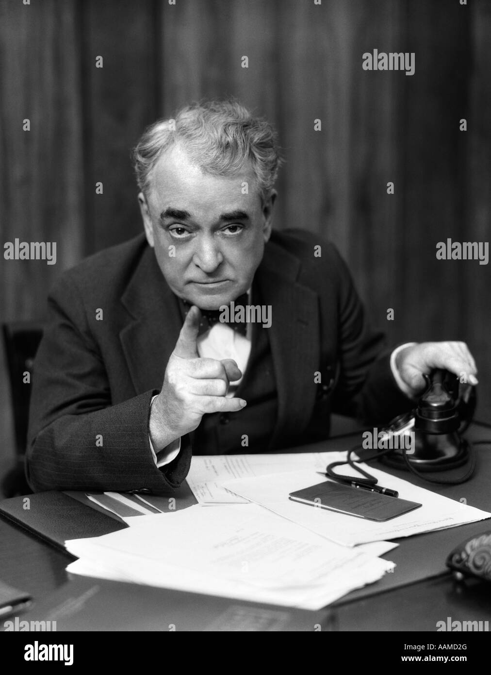 Senior old man pointing Black and White Stock Photos & Images - Alamy