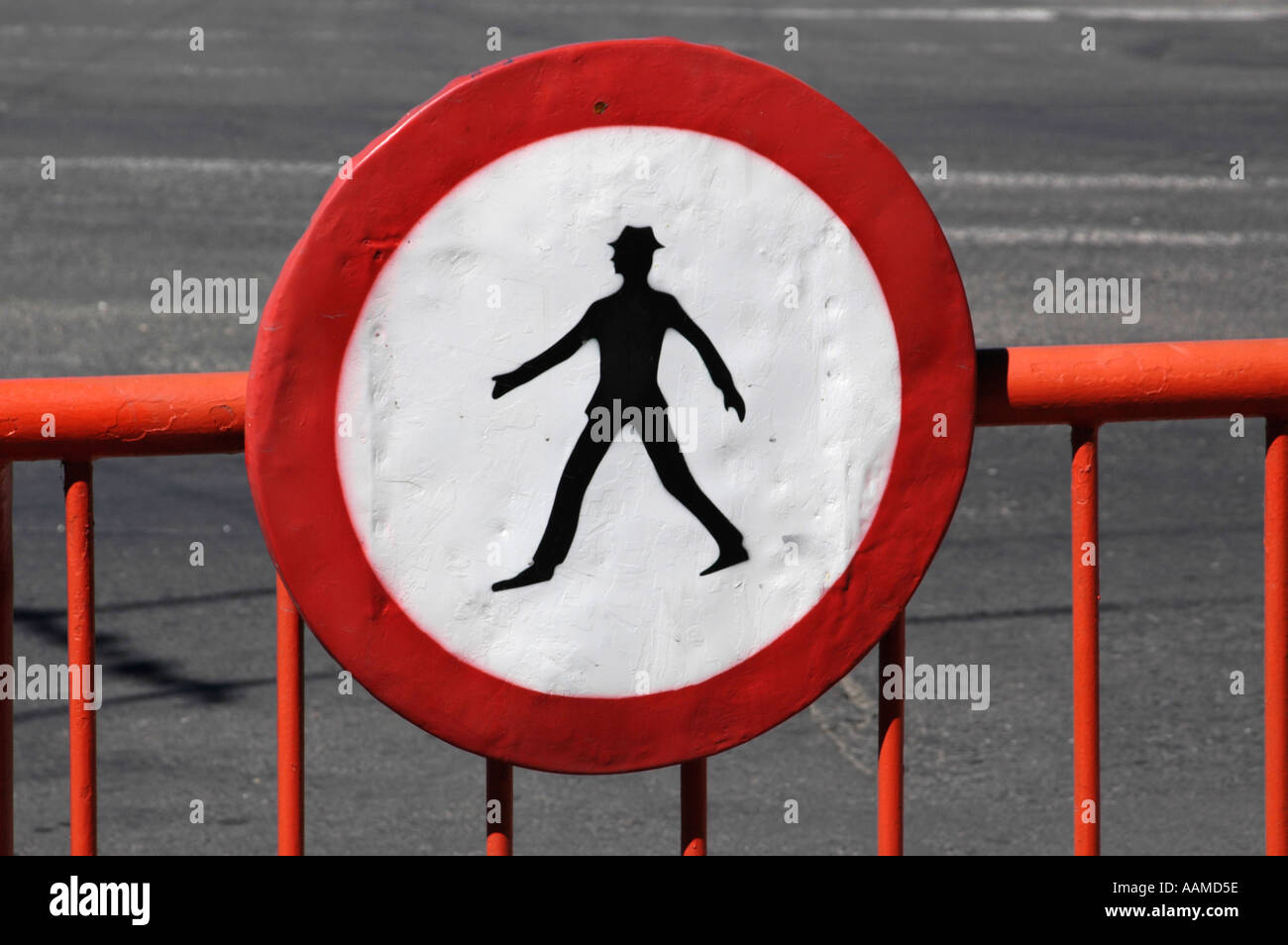 Brasov, no walking sign Stock Photo - Alamy