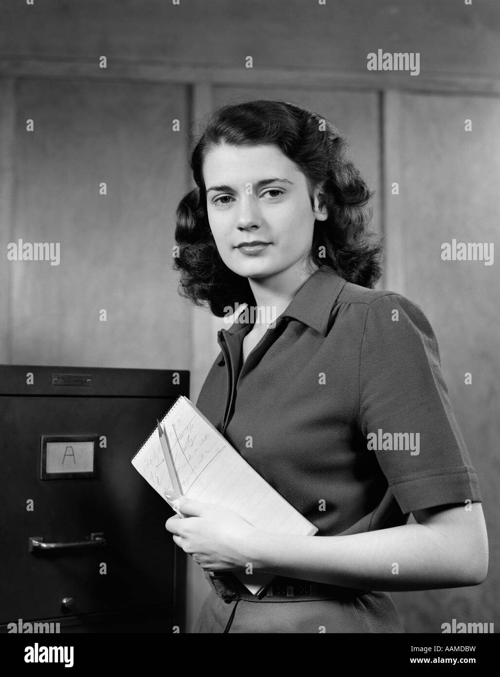 1950s office filing hi-res stock photography and images - Alamy