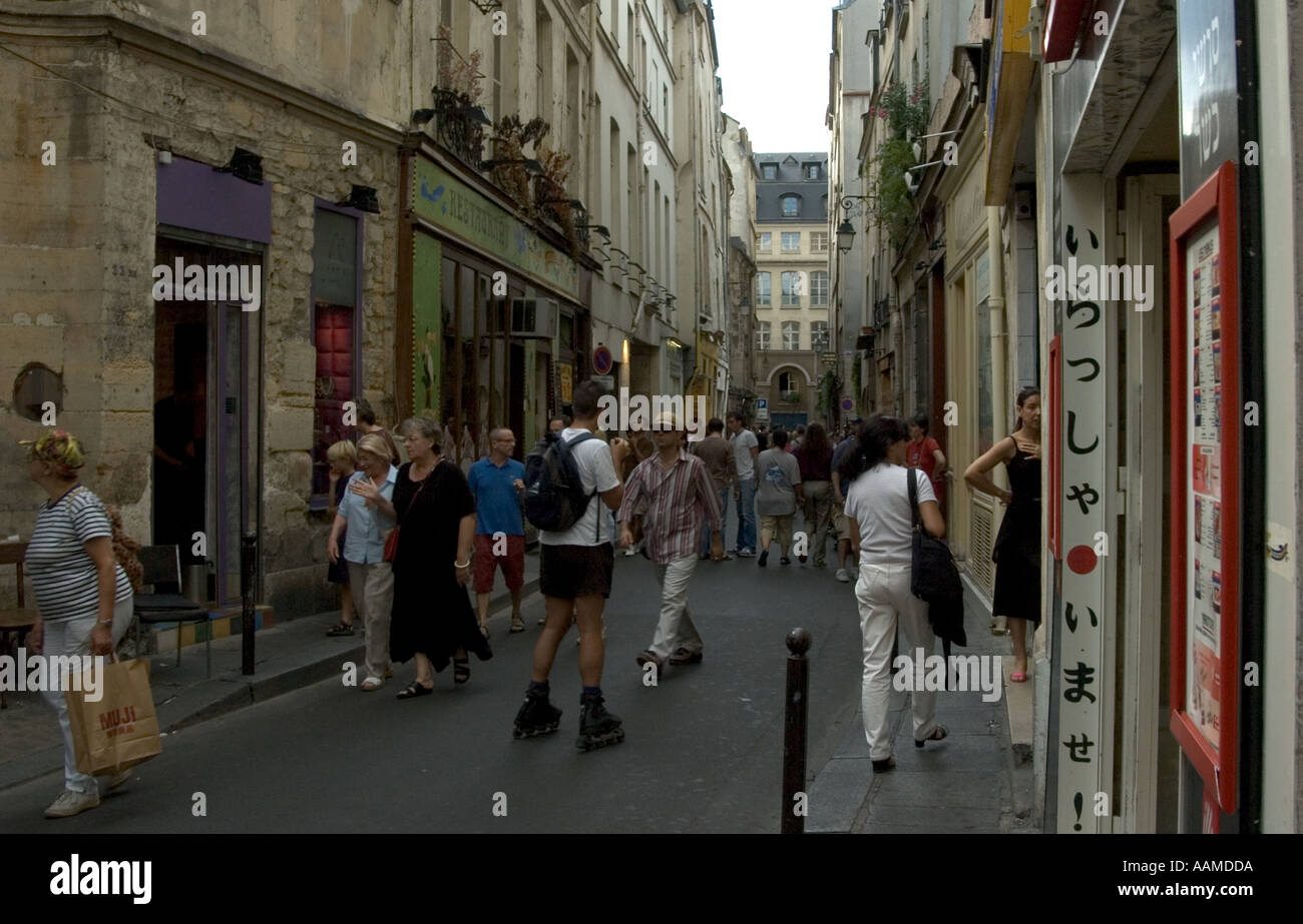 rue des rosiers Le Marais Paris France Stock Photo - Alamy