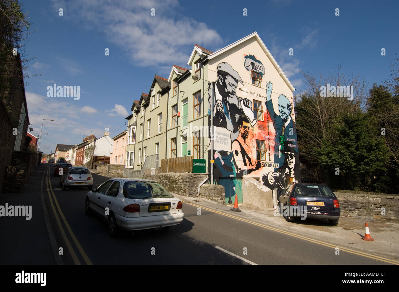 mural of welsh cultural icons Talybont ceredigion wales commissioned by ...